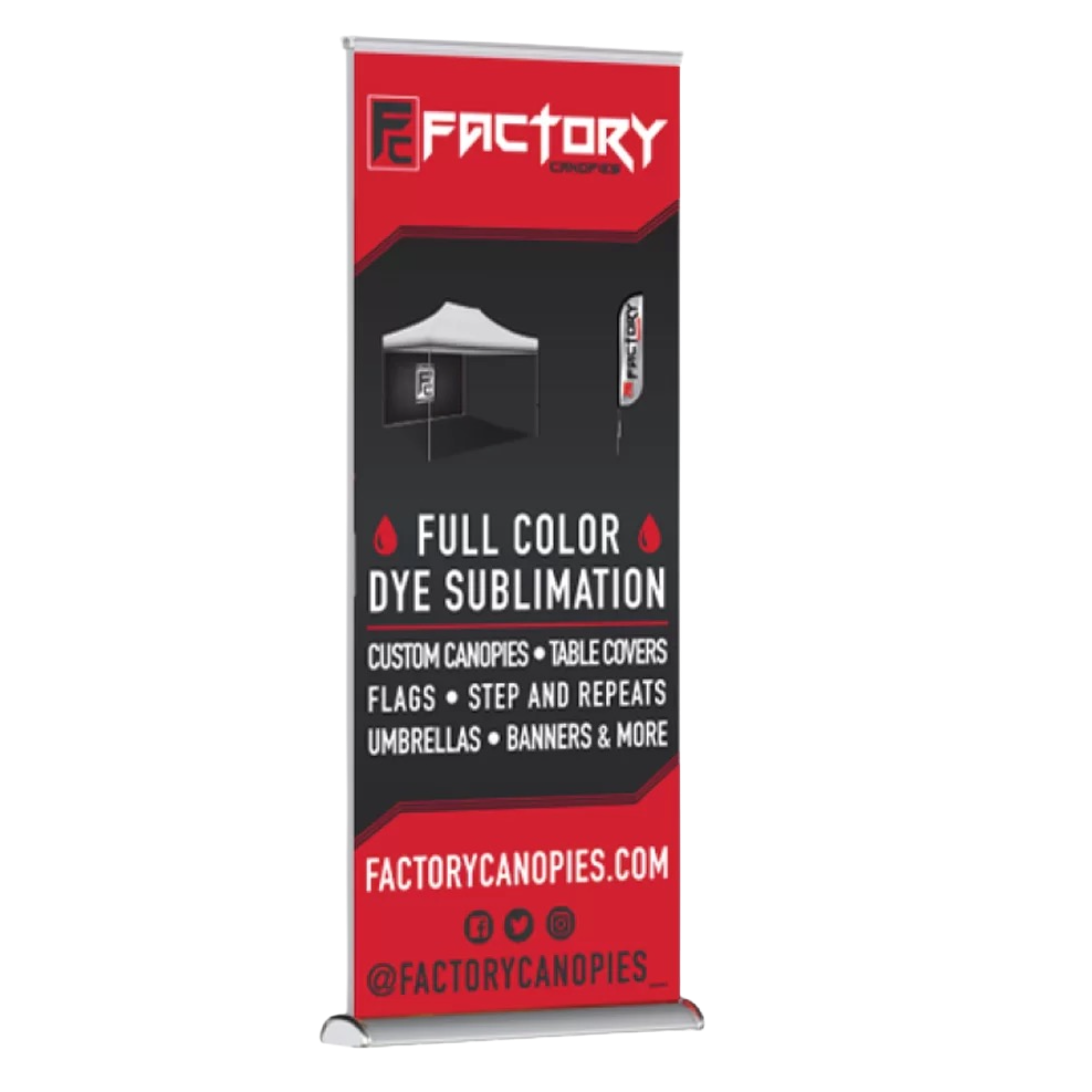 Retractable Custom Banner – Factory Canopies
